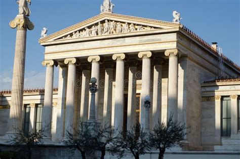 Athens Academy Columns Stock Photo Image Of Landmark