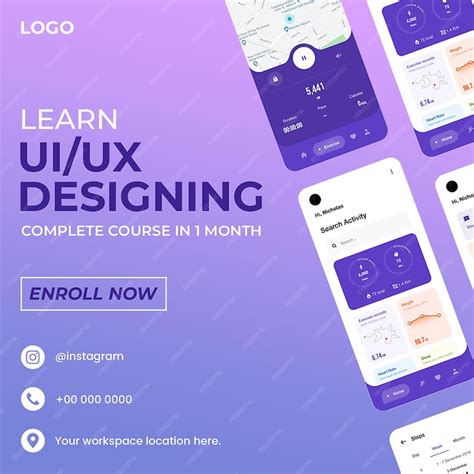 Premium Psd Ui Ux Course Ad Template