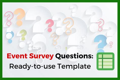 Event Survey Questions In A Ready To Use Template