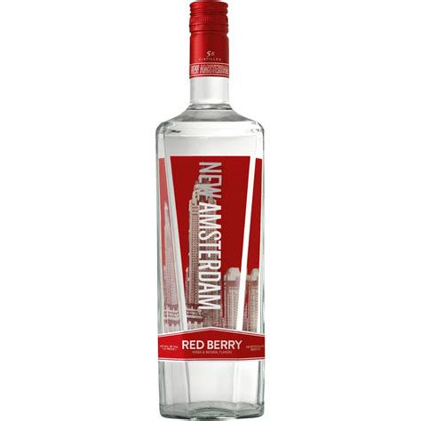 New Amsterdam Red Berry Flavored Vodka 750ml Glass Bottle