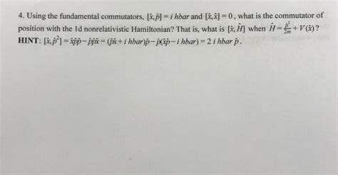 solved using the fundamental commutators [x p] i hbar