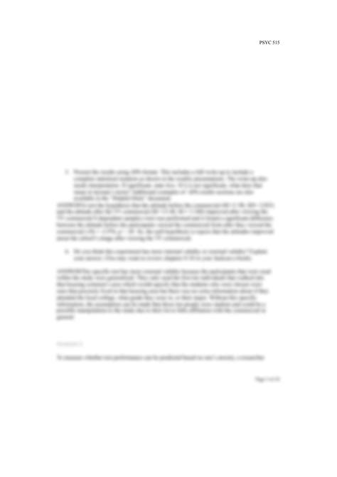 Solution Psyc 515 Liberty University Homework Review Spss Worksheet Instructions Assignment