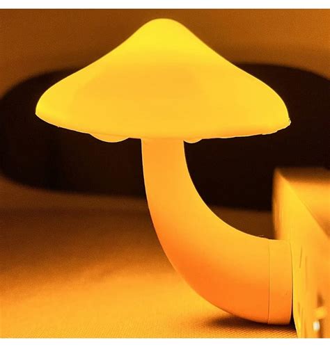 Ibetterlife 센서 Led 버섯 야간 조명 플러그인 벽 꿈 침실 야간 조명 성인 아동용 귀여운 버섯 티몬