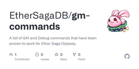 Github Ethersagadbgm Commands A List Of Gm And Debug Commands That Have Been Proven To Work