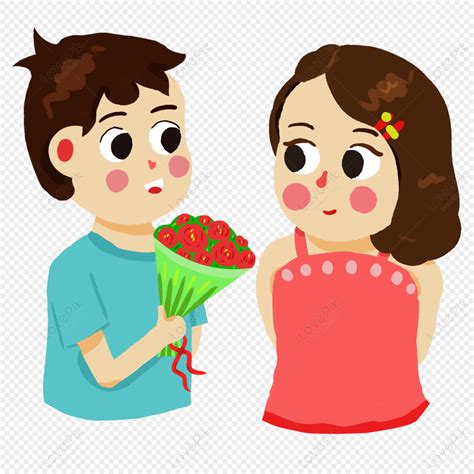 중국 발렌타인 데이 커플 Png 일러스트 무료 다운로드 Lovepik