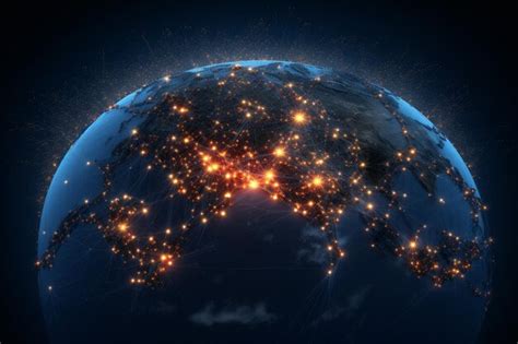 Premium Ai Image Abstract Representations Of Interconnected Global