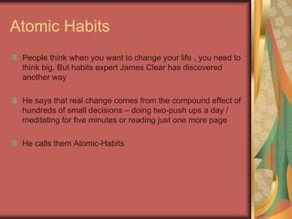 Atomic Habits Book Summary PPTX