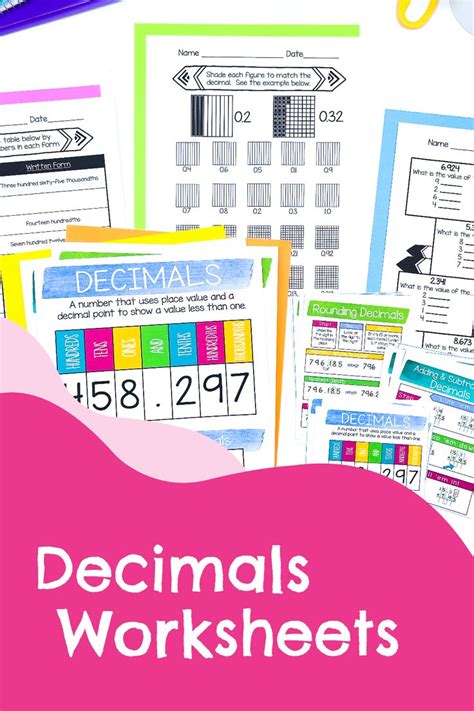 Adding And Subtracting Decimals Place Value Comparing Decimals Anchor Chart