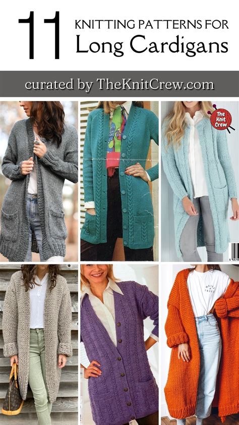11 Knitted Long Cardigan Patterns For Colder Weather The Knit Crew