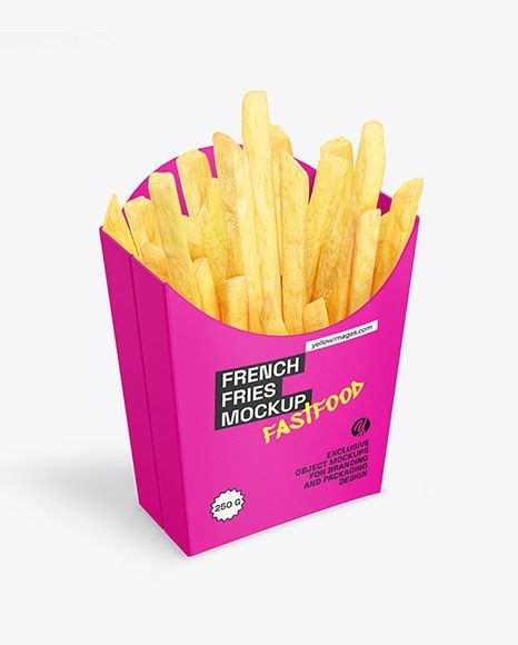 Paper French Fries Packaging Mockup Fries Packaging Packaging Mockup