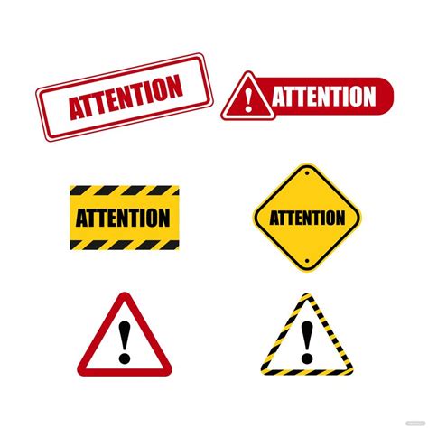Attention Sign Template