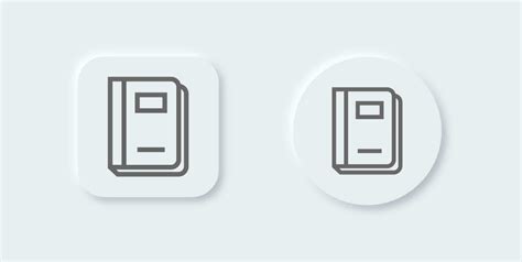 Journal Line Icon In Neomorphic Design Style Book Signs Vector Illustration 24499510 Vector