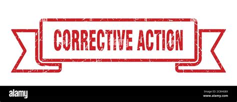 Corrective Action Ribbon Sign Corrective Action Vintage Retro Band
