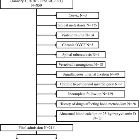 Flow Chart Of The Enrolled Patients Screening Ovcf Osteoporotic