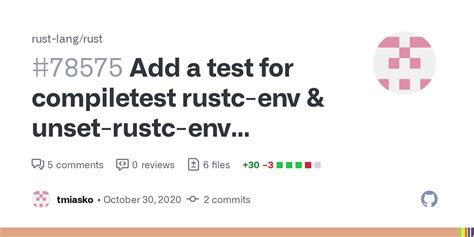Add A Test For Compiletest Rustc Env And Unset Rustc Env Directives By