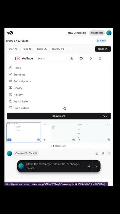 Vercel V0 Youtube Ui Webdevelopment React Generativeai Youtube
