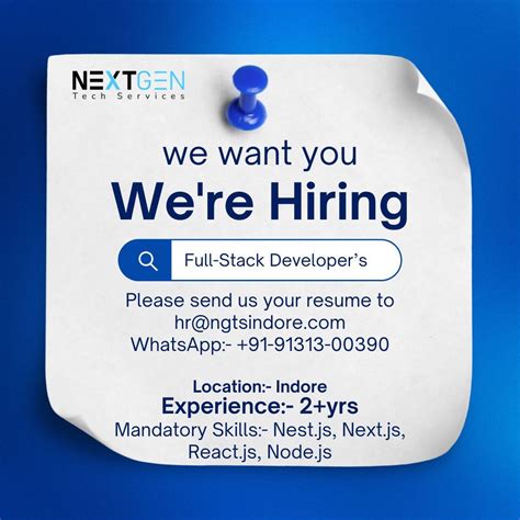 Reactjs Mern Nextjs Nestjs Nodejs Hiring Indore Hiring Trapti Purohit