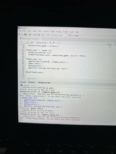 I Keep Getting This Error With Ggplot2 And Im Not Sure How To Fix It