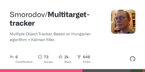Github Smorodovmultitarget Tracker Multiple Object Tracker Based On Hungarian Algorithm
