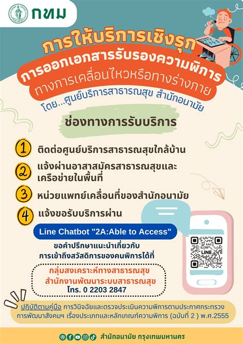 4 ช่องทางการรับบริการออกเอกสารรับรองความพิการทางการเคลื่อนไหวหรือทางร่างกาย