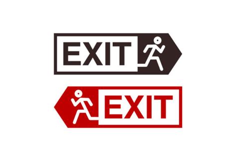 Exit Sign Vector Graphic By Hartgraphic Creative Fabrica