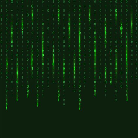 Numbers On The Screen Digital Stream Of Binary Code Binary Code Matrix One Zero