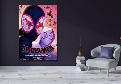 Miles Morales Poster Across The Spider Verse Canvas Spider Man Poster