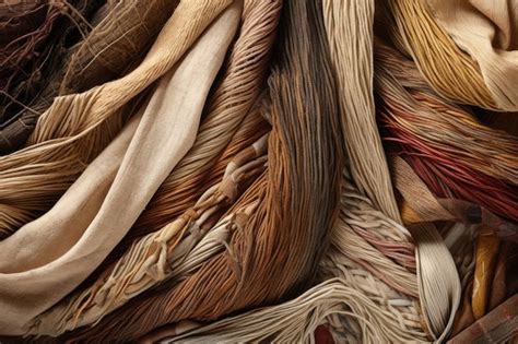 Premium Ai Image Abstract Composition Of Overlapping Woven Fabrics In Warm Earthy Tones