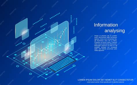 Premium Vector Information Analyzing Flat 3d Isometric Vector Concept