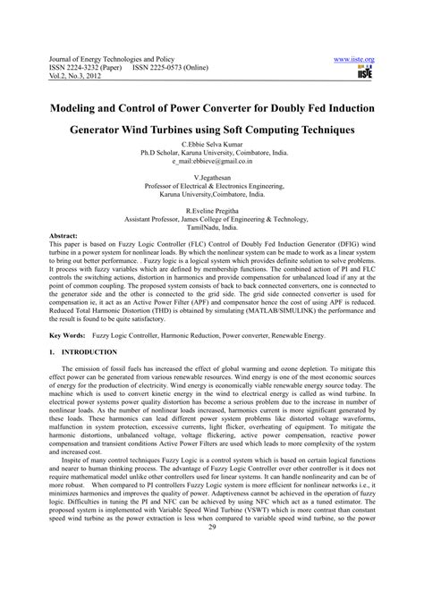 Pdf Modeling And Control Of Power Converter For Doubly Fed Induction Generator Wind Turbines