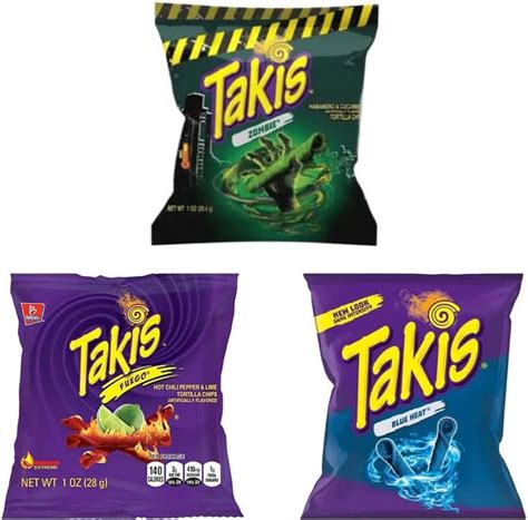 3x 28g Takis Chips Fuego Blue Heat Und Special Edition Zombie