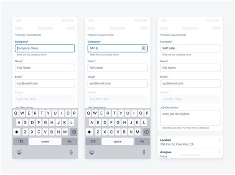 Text Input Form For Sap Fiori Ios Design