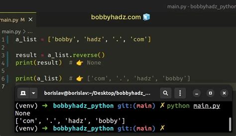 Why Does List Reverse Return None In Python Bobbyhadz