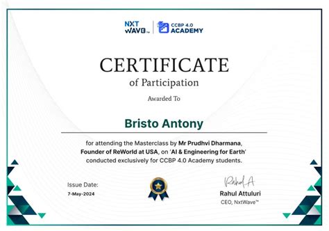 Nxtwave Ccbp Ccbpians Workshop Ai Bristo Antony