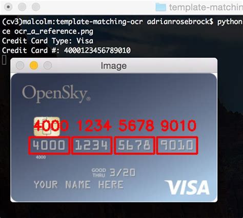 Credit Card Ocr With Opencv And Python Pyimagesearch