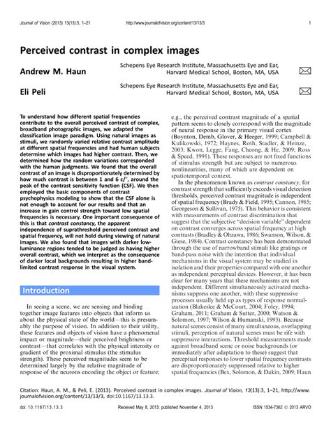 Pdf Perceived Contrast Of Complex Images