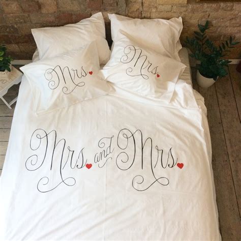 Lesbian Wedding Duvet Cover King Queen Size Wedding T For Couple