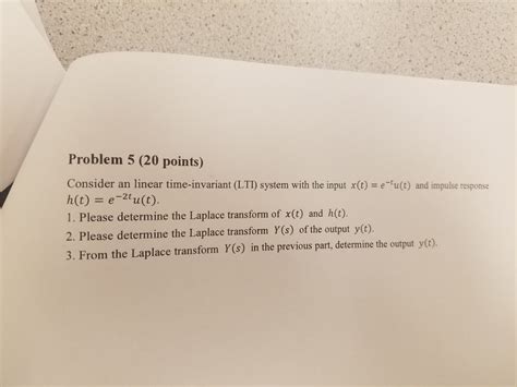 Solved Problem 5 20 Points Consider An Linear Chegg