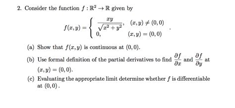 solved 2 consider the function f r2 r given by f x y