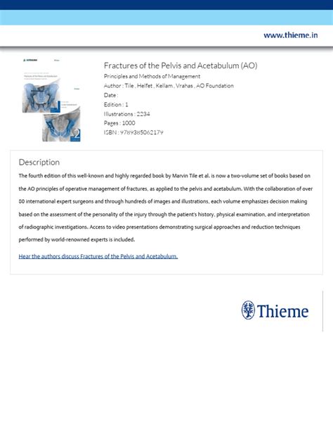 Fractures Of The Pelvis And Acetabulum Ao Pdf
