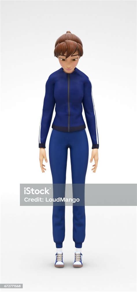 슬픈 우울 하 고 좌절 제니3d 만화 여성 캐릭터 스포츠 모델서 둔 방식 Stooping 3차원 형태에 대한 스톡 벡터 아트 및 기타 이미지 Istock