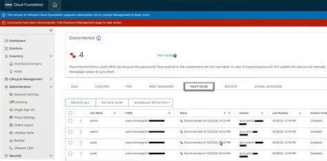 Vmware Cloud Foundation Sddc Manager Unable To Remediate Edge Admin And Audit Passwords Part 1