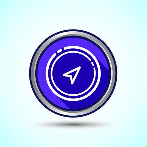Compass Icon Design Illustration Navigation Sign Symbol For Apps And Websites Blue Shadow