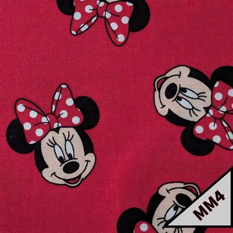 Mickey And Minnie Mouse Fabric By The Yard For Quilting Sewing