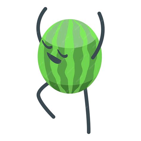 Premium Vector Happy Watermelon Cartoon Character Dancing With Arms Up