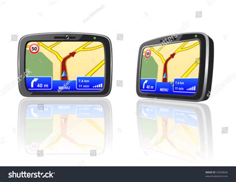 Vector Illustration Gps Navigation Device Stock Vector Royalty Free Shutterstock