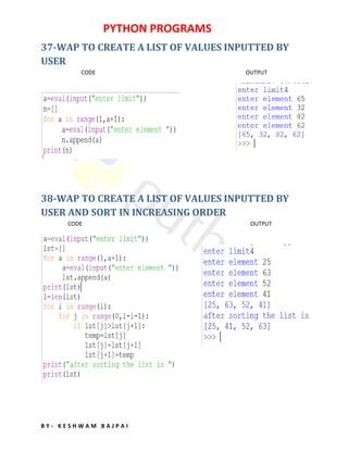 Program In Python By Keshwam 1 Pdf Gggg PDF