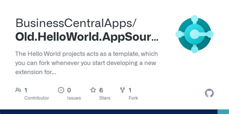 Github Businesscentralappsoldhelloworldappsource The Hello World