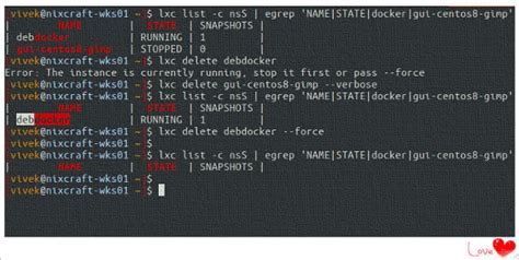 How To Delete Container With Lxc Lxd Command On Linux Nixcraft