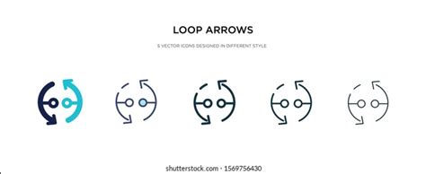loop arrows icon different style vector stock vector royalty free 1569756430 shutterstock